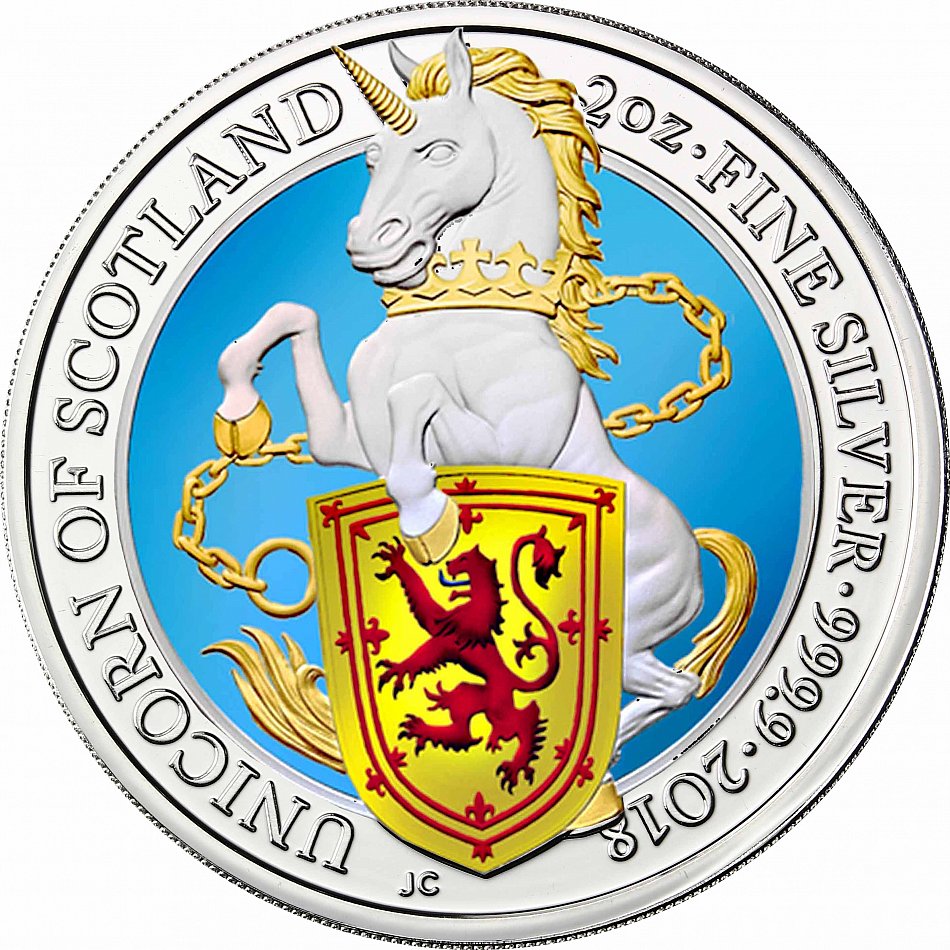 Großbritannien 5 Pfund 2018 Queen's Beasts Einhorn von Schottland in ... Großbritannien 5 Pfund 2018 Queen's Beasts Einhorn von Schottland in ...
