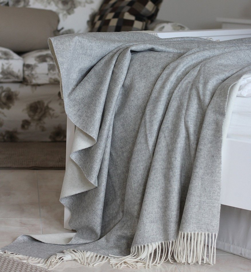 Cashmere Plaid Double Sided "Silver" 135x185cm in the gift box | eBay