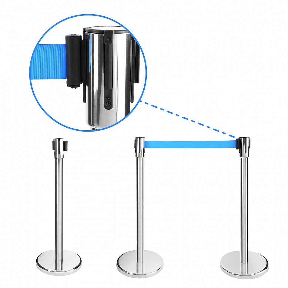 2x Queue Way Crowd Control Barriers Retractable Barrier Crowd Barriers ... 2x Queue Way Crowd Control Barriers Retractable Barrier Crowd Barriers ...