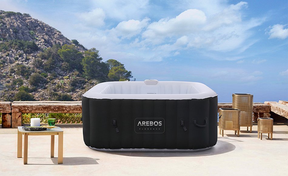 AREBOS Spa Gonflable pour l'intérieur et l'extérieur 4 Personnes ...
